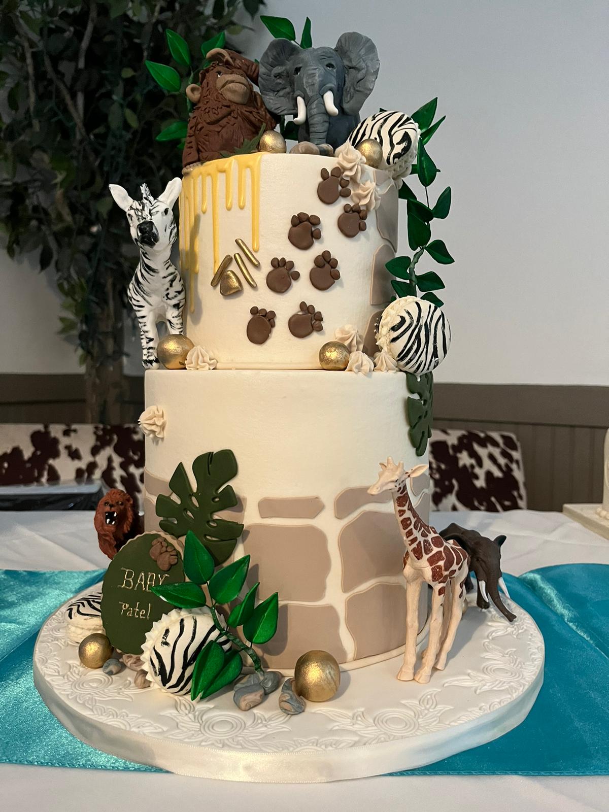 Jungle Theme Birthday Cakes 2 Tier Jungle Theme Cake